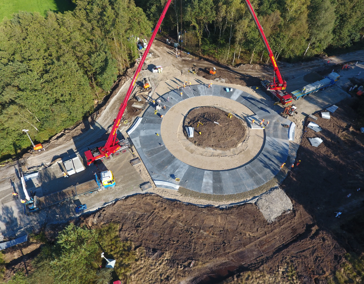 Primeur in Ermelo: KWS legt eerste prefab rotonde van Nederland aan | KWS